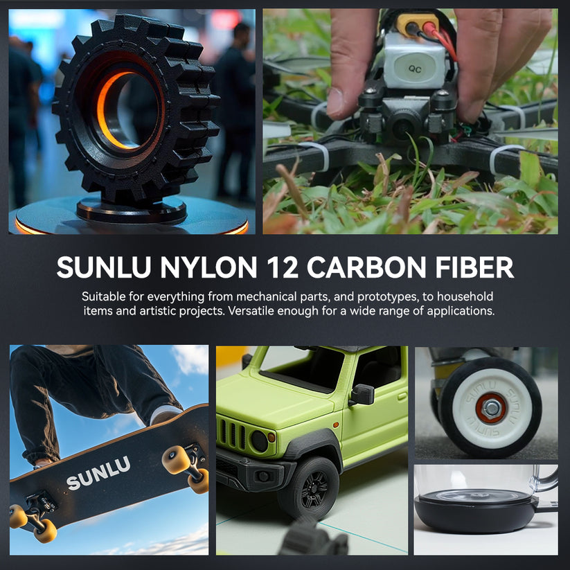 SUNLU Nylon12+Carbon Fiber (PA12-CF) 3D Printer Filament 1KG | SUNLU ...