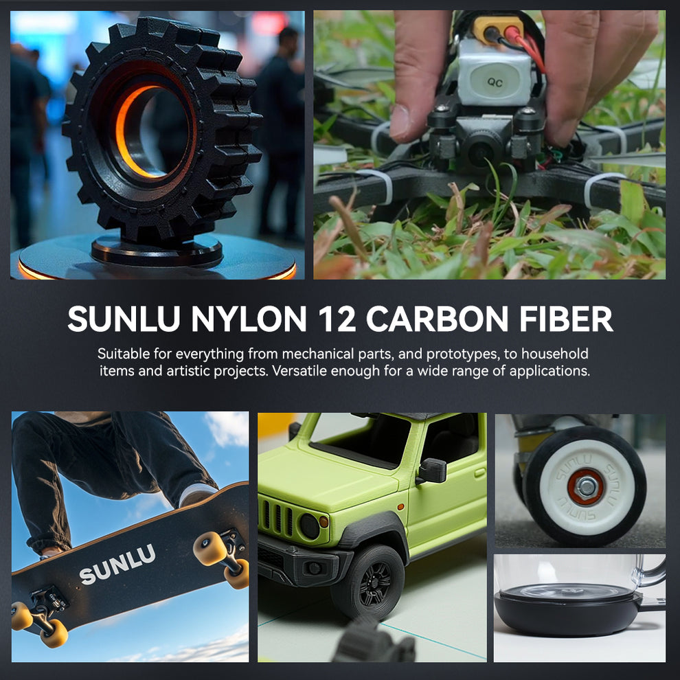 SUNLU Nylon12+Carbon Fiber (PA12-CF) 3D Printer Filament 1KG | SUNLU ...