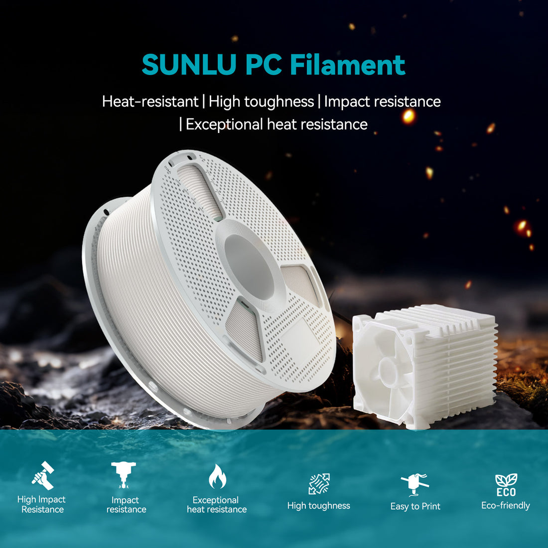 PC (Polycarbonate) 3D Printer Filament 1KG | SUNLU Online Store
