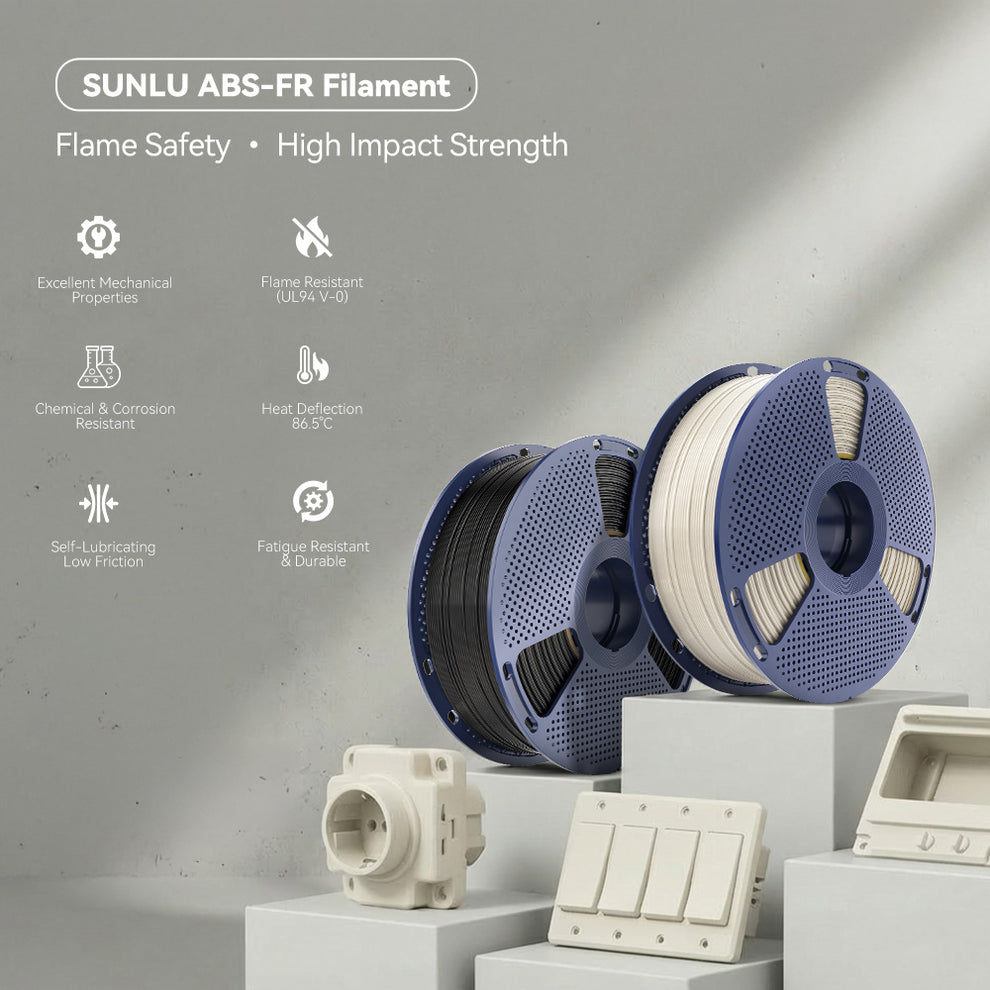 ABS-FR (ABS Flame Retardant) 3D Printer Filament 1KG | SUNLU Online Store